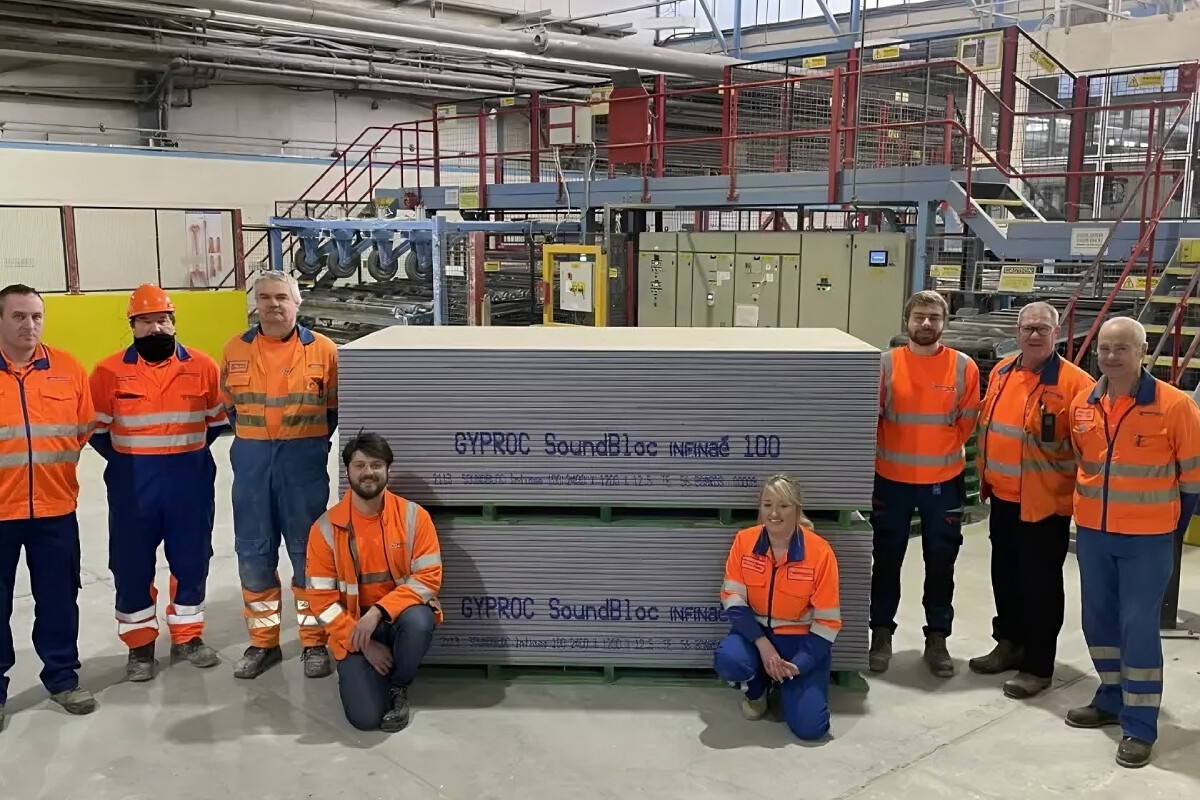 Gyproc SoundBloc Infinaé 100 – plasterboard from recycled materials